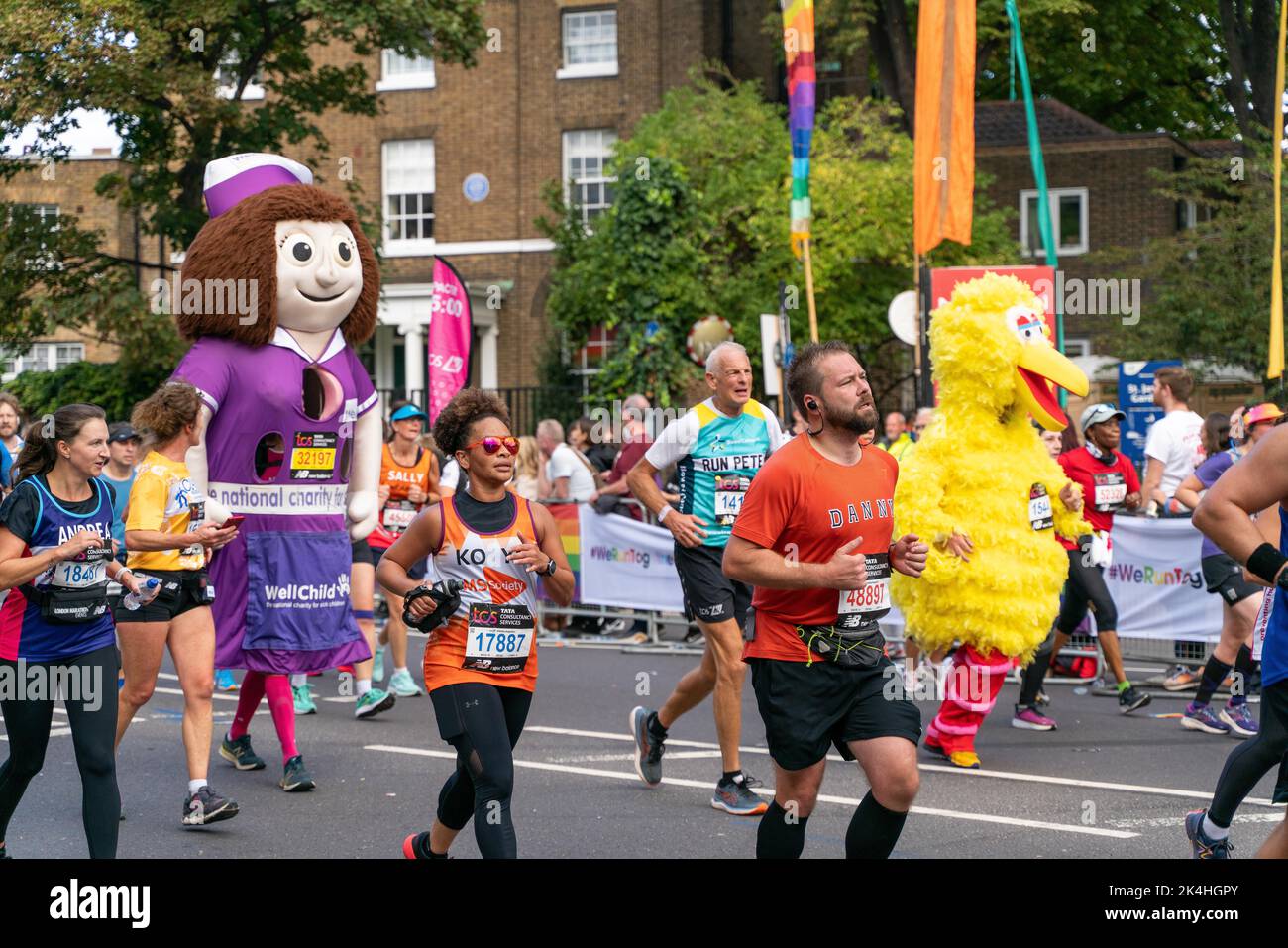 London, UK. 02nd Oct, 2022. Some runners seen in fancy costumes as they ...