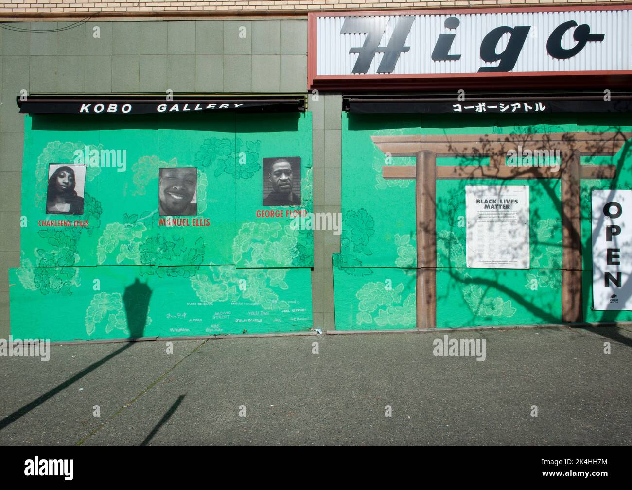 Seattle, WA, Usa. Public art showing support for Black Lives Matter ...