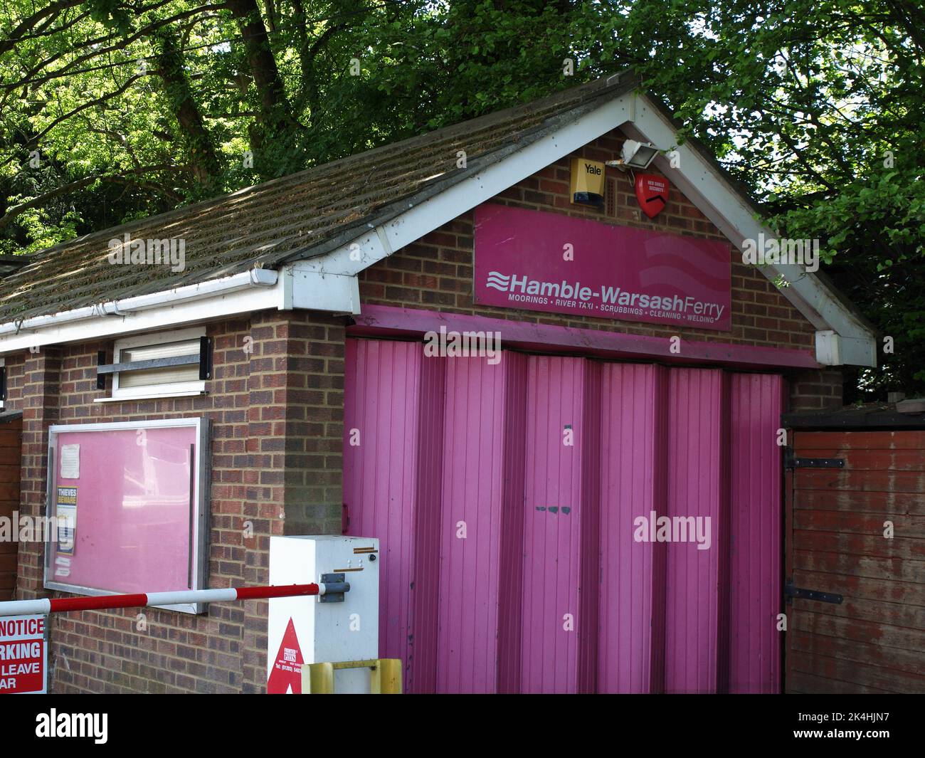 Pink painted Hamble Warsash Ferry Emily on the Hamble River ...