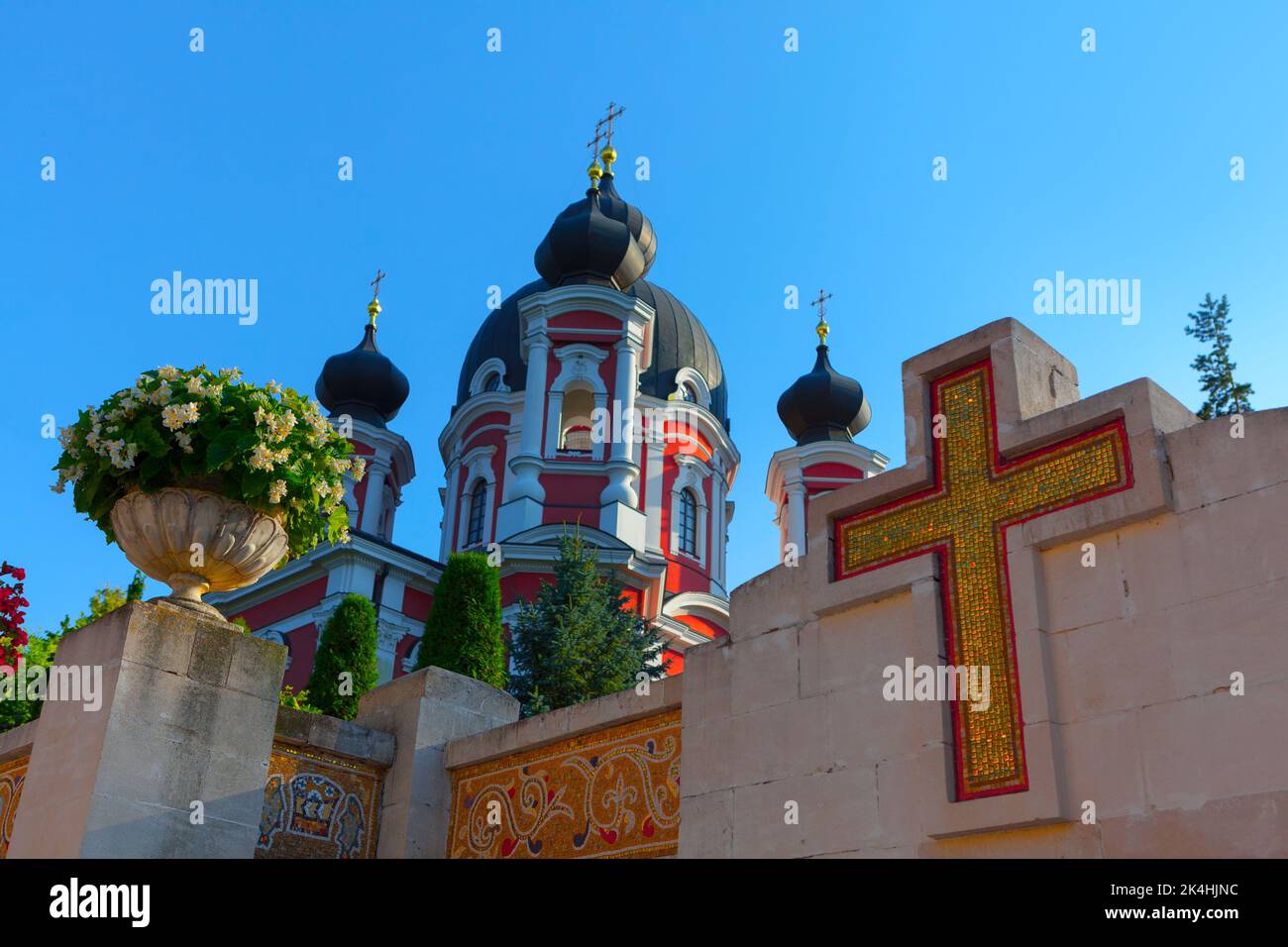 Place of worship architecture . Monastery Curchi in Moldova . Religious ...