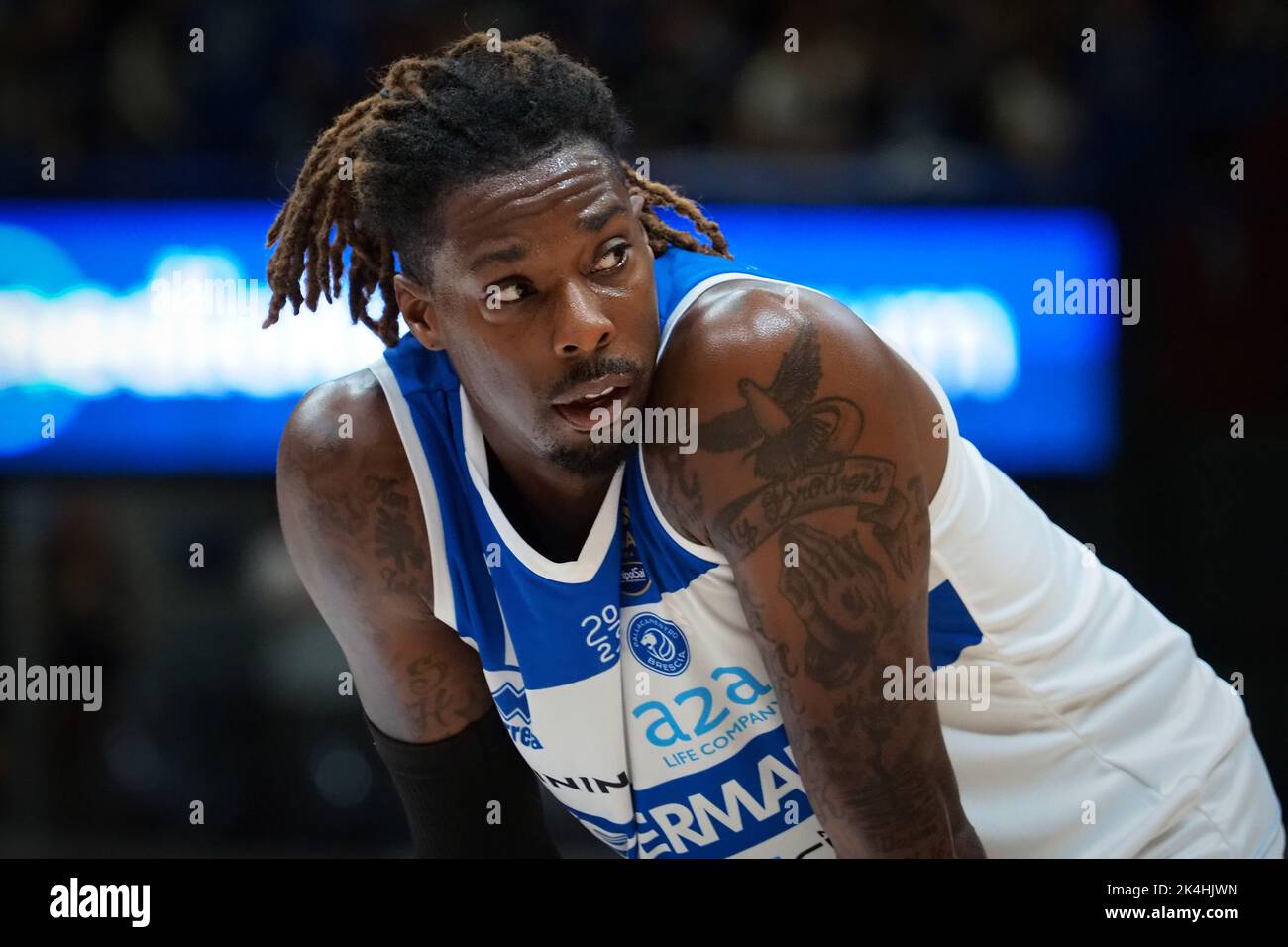 Milan, Italy. 02nd Oct, 2022. Kenny Gabriel (Germani Brescia) during ...