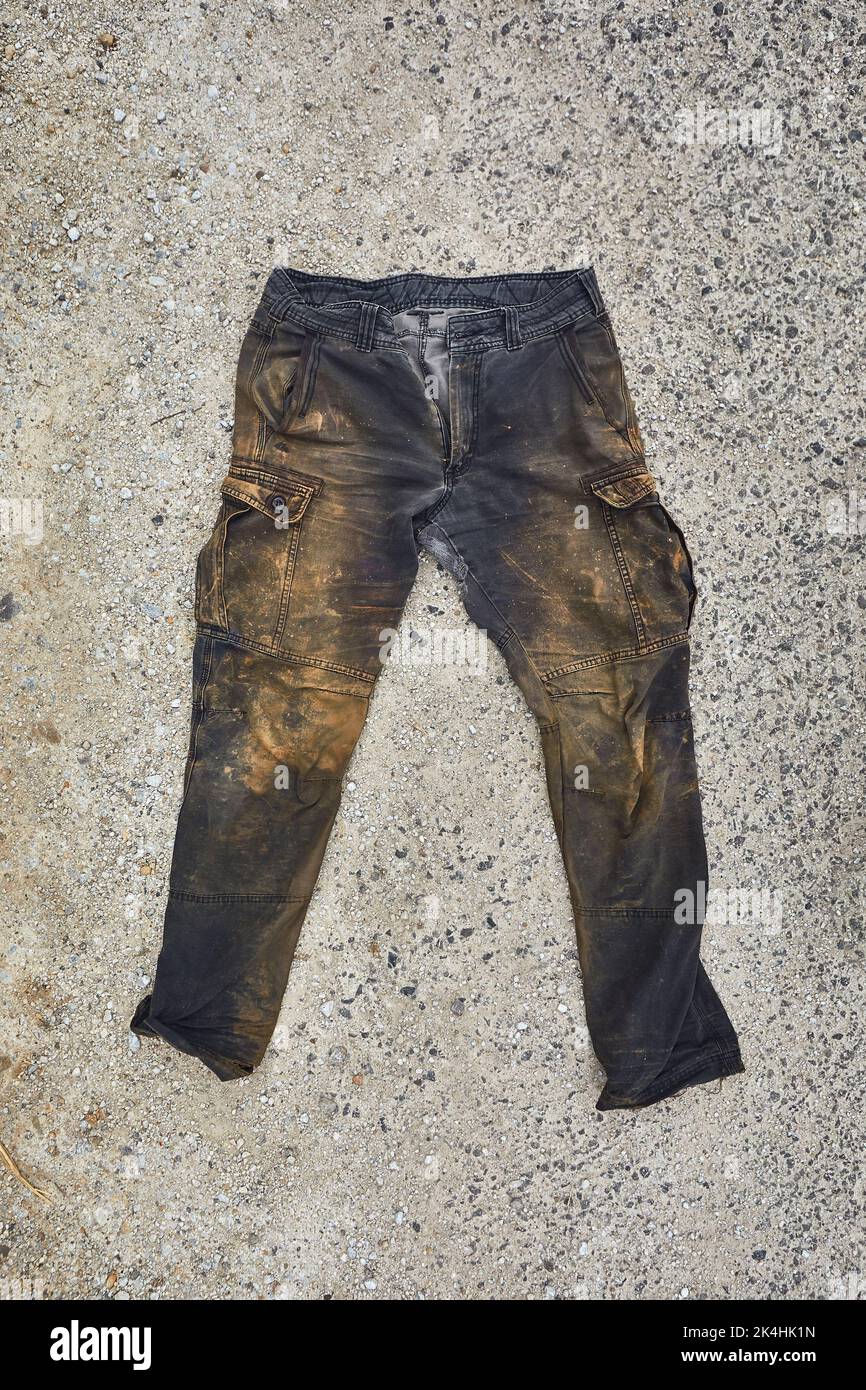 Trousers with mud Stock Photo - Alamy