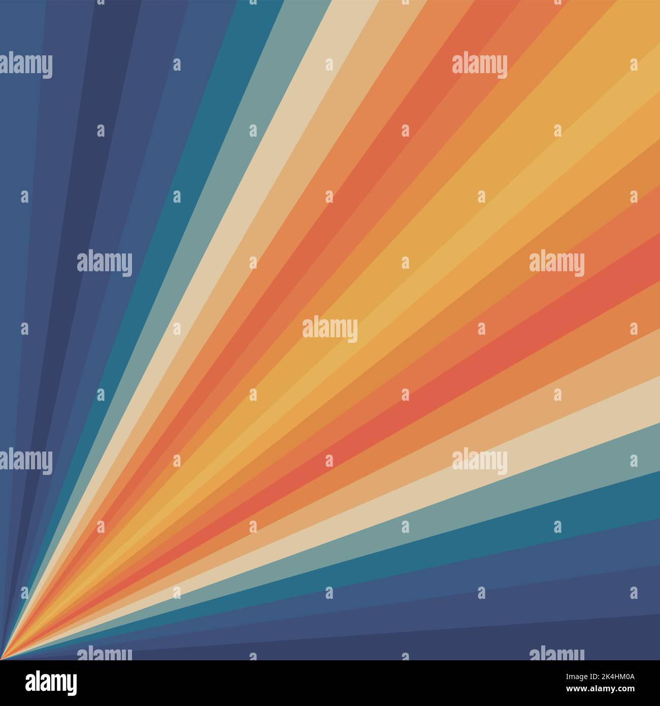 Multiple multi coloured blue to orange gradient stripes. colour and ...