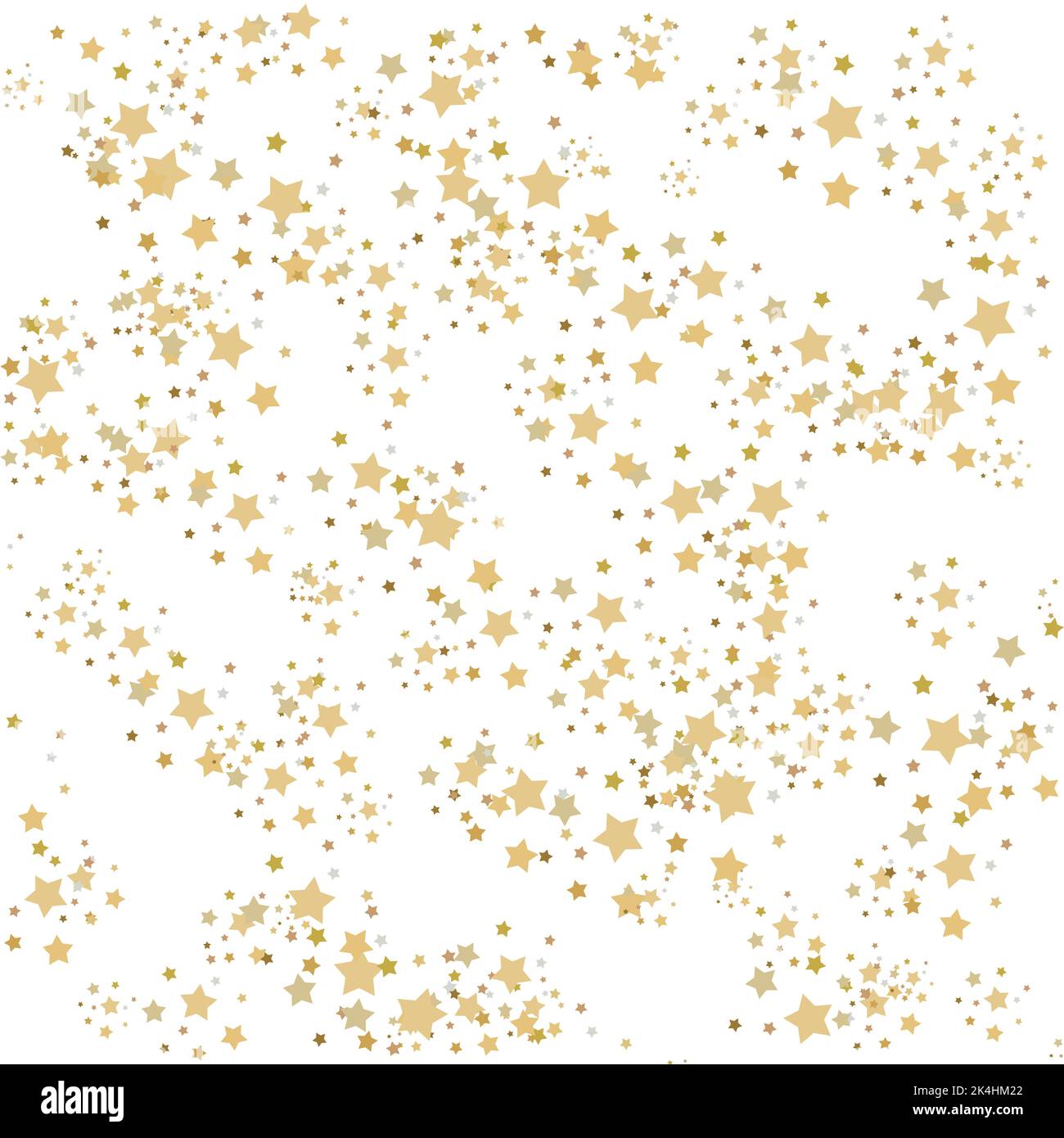 Multiple gold and silver stars arranged on white background. colour and ...
