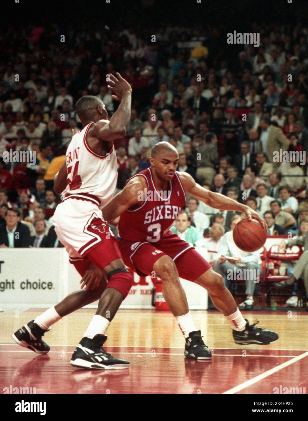 Philadelphia 76ers forward Charles Barkley is shown in game action ...