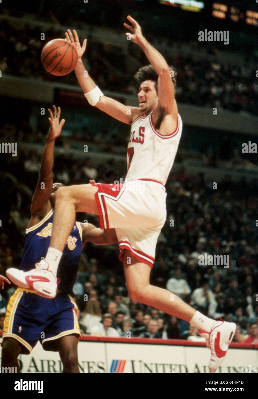 Tony Kukoc of the Chicago Bulls is shown in game action, c. 1994 Stock ...