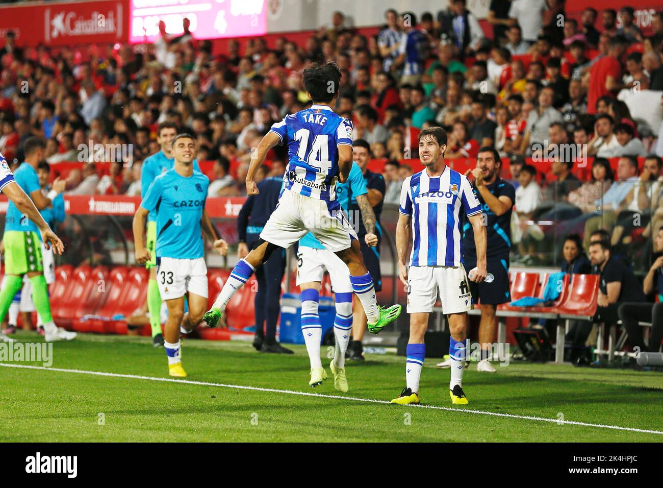 Girona, Spain. 2nd Oct, 2022. Takefusa Kubo (Sociedad) Football/Soccer ...