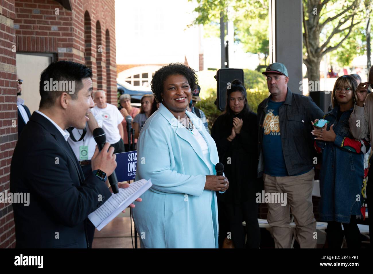 Duluth, Georgia, USA. 2nd Oct, 2022. STACY ABRAMS, Democratic candidate ...