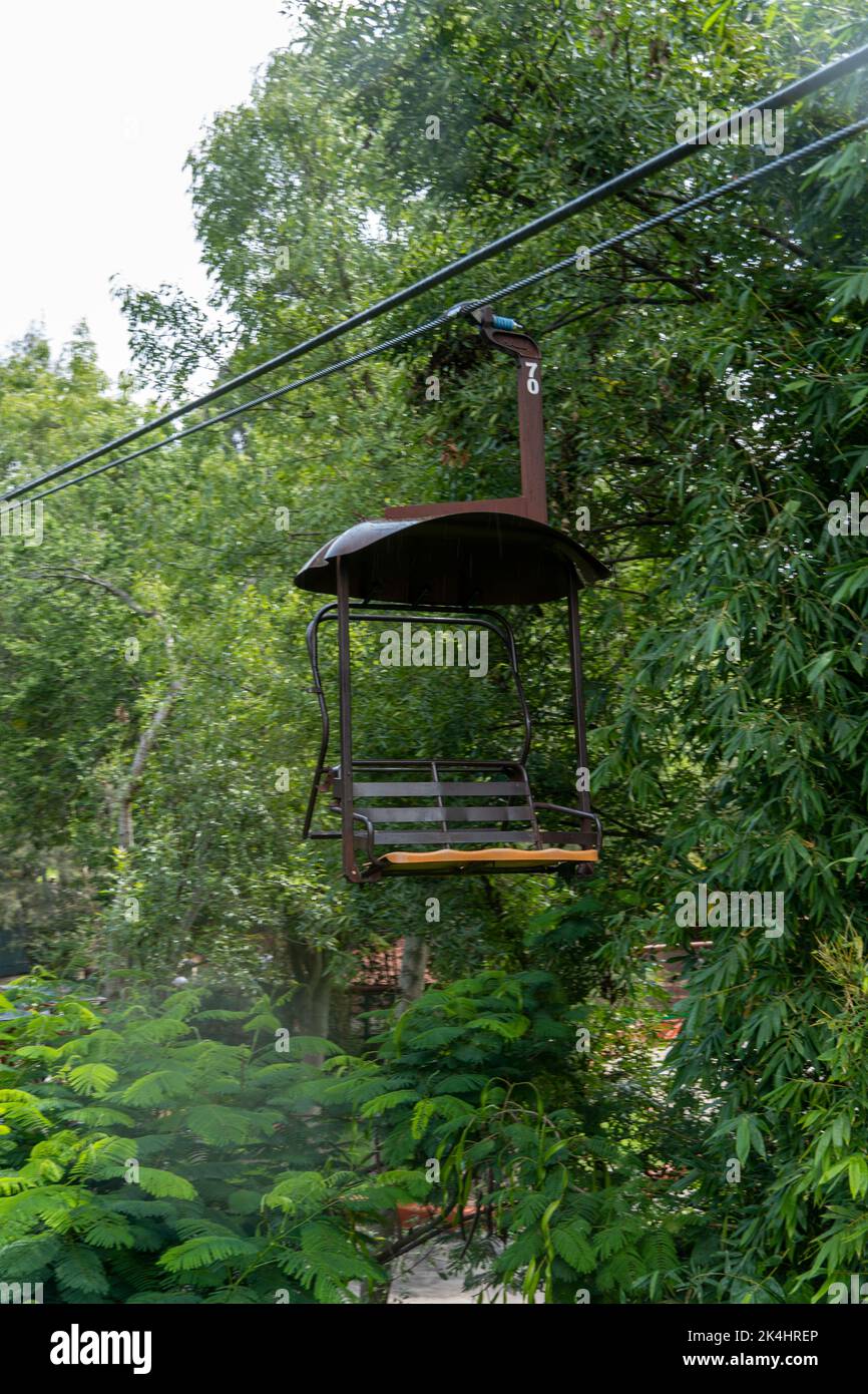 rusty old cable car, cable car ride in the rain, views of the canyon ...