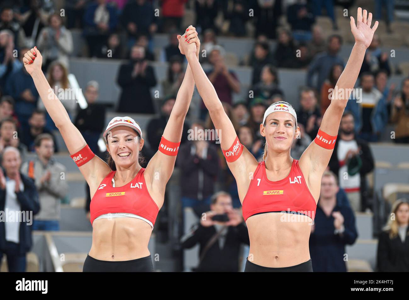 Paris, France. 02nd Oct, 2022. Tina Graudina and Anastasija Samoilova ...