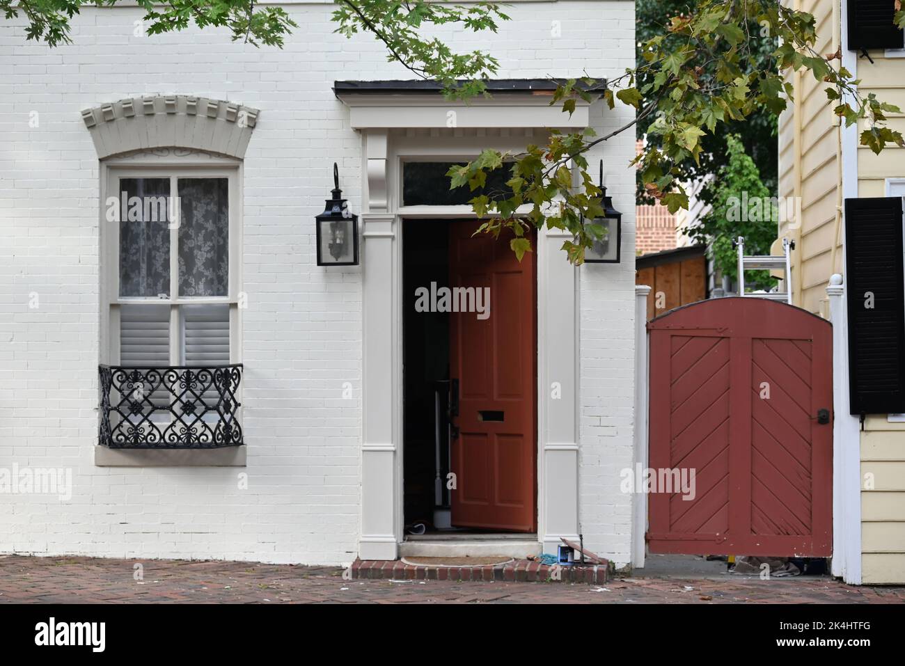 Residential buildings in the historic Old Town neighborhood of ...