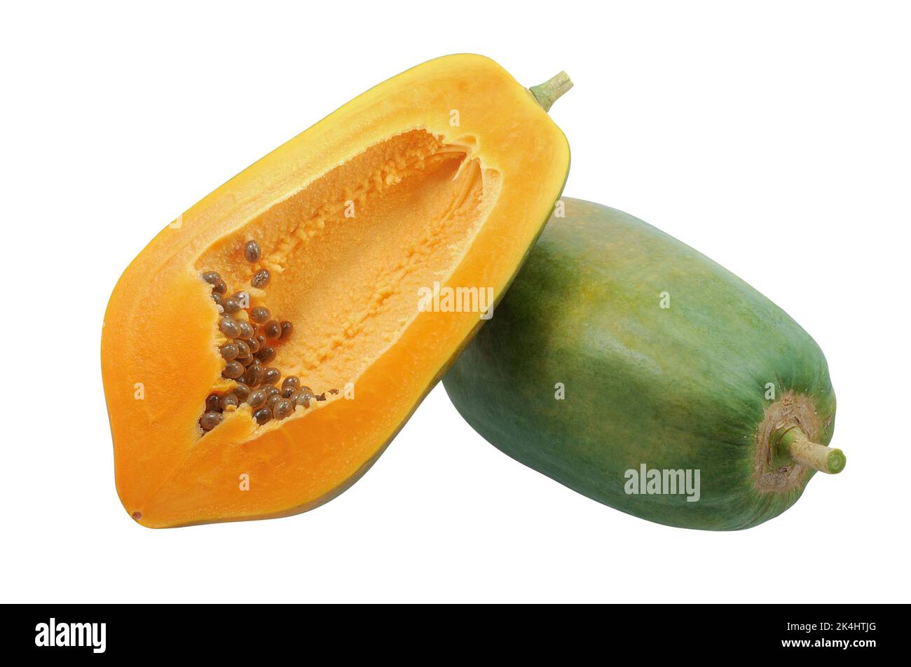 Papaya fruit isolated on white background Stock Photo - Alamy