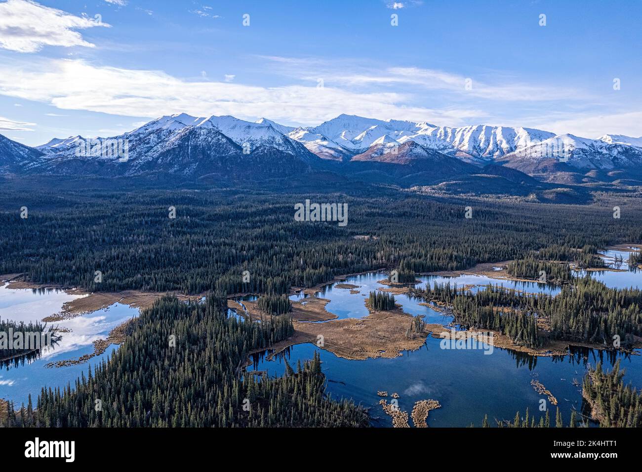 Fall aerial photos shot from the Glenn Highway, on the road to Tok ...