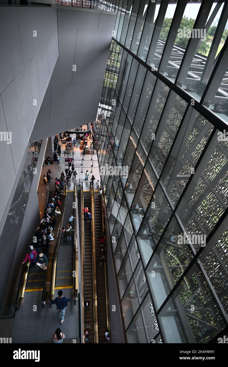 Interior of the Smithsonian National Museum of African American History ...