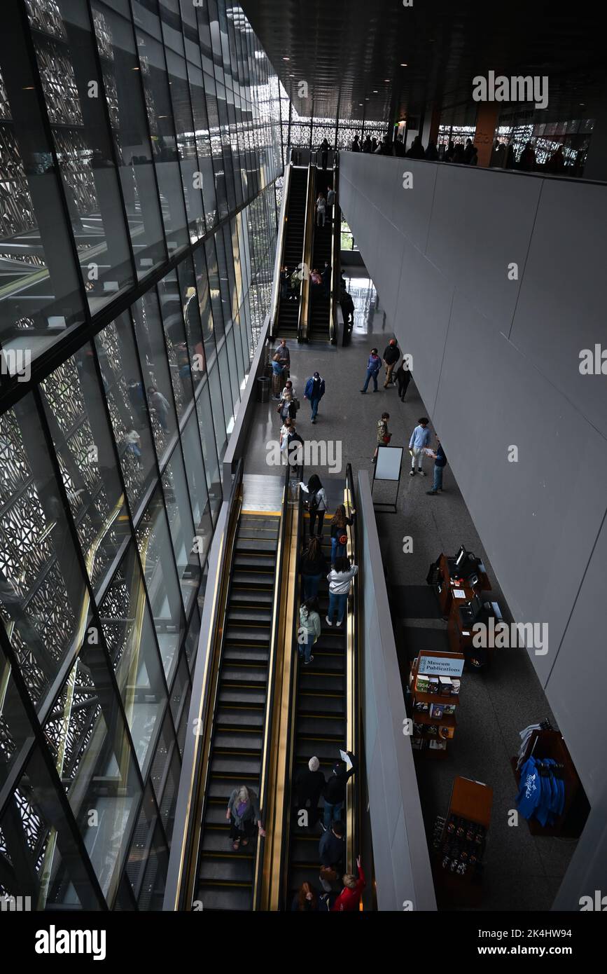 Interior of the Smithsonian National Museum of African American History ...