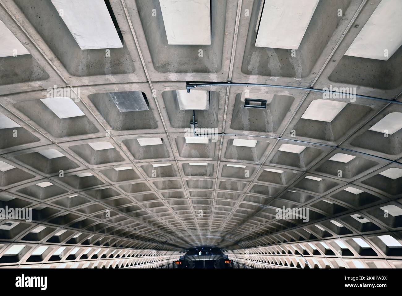 Architectural detail of the Metro public transit subway system in ...