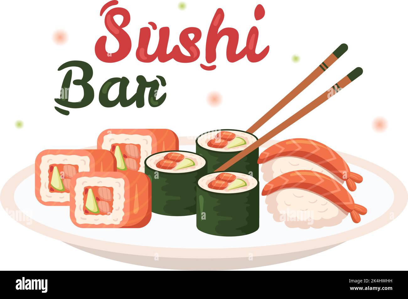 Sushi Bar Japan Asian Food or Restaurant of Sashimi and Rolls for ...