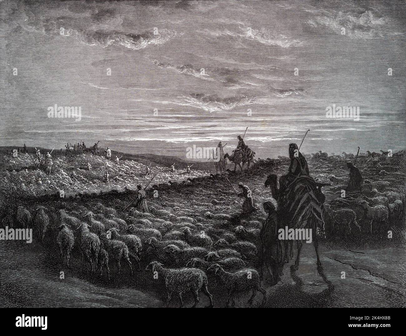Abraham moves to Canaan. Illustration by Gustave Dore from the third ...