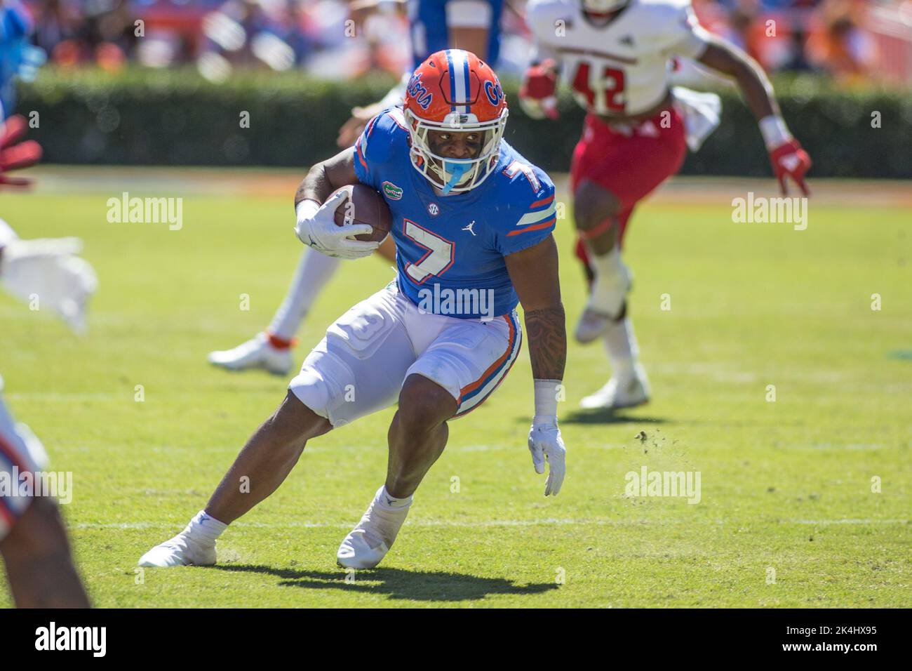 October 2, 2022: Florida Gators running back Trevor Etienne (7) tries ...