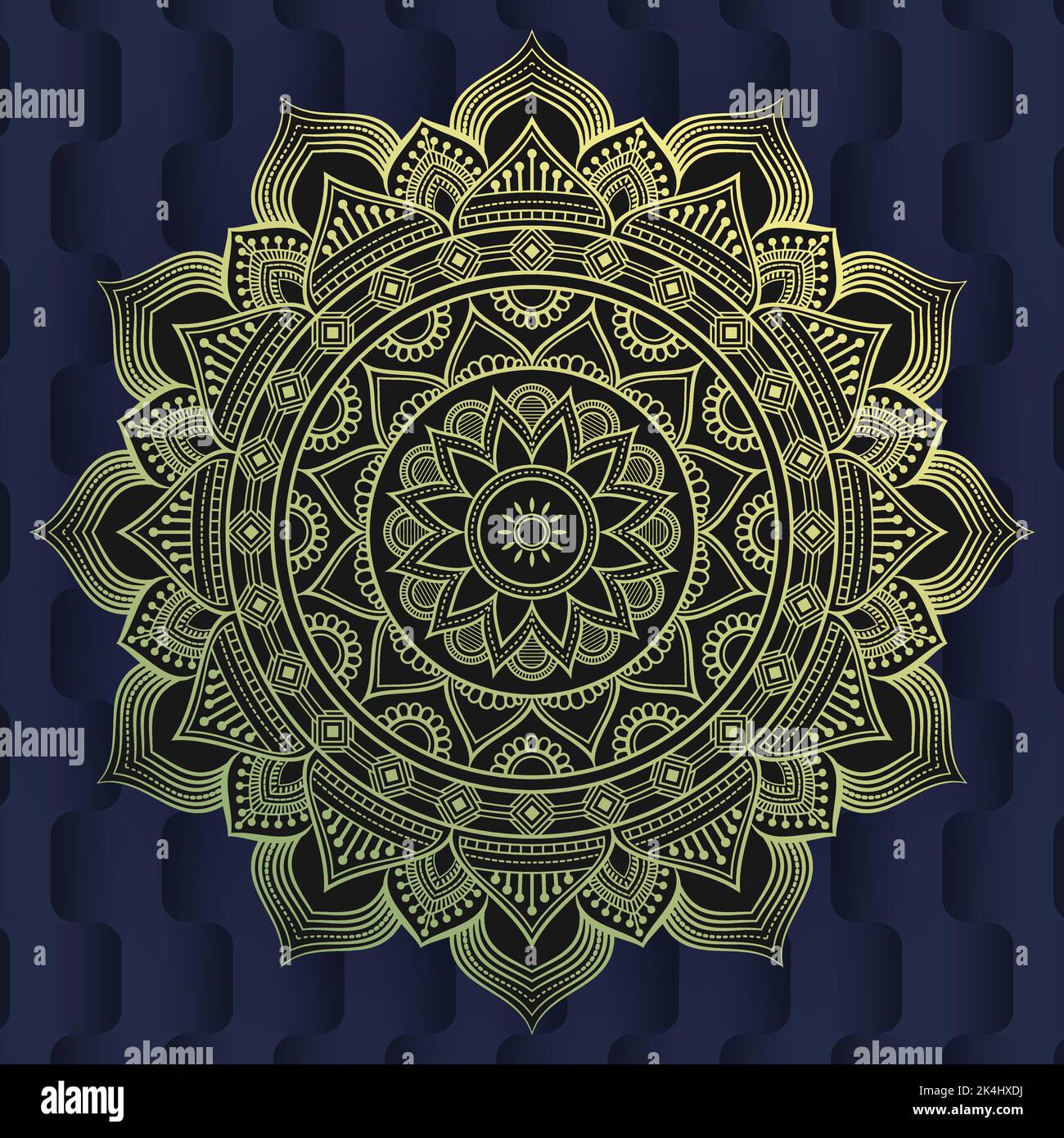Luxury floral and ornamental mandala background with golden color for ...