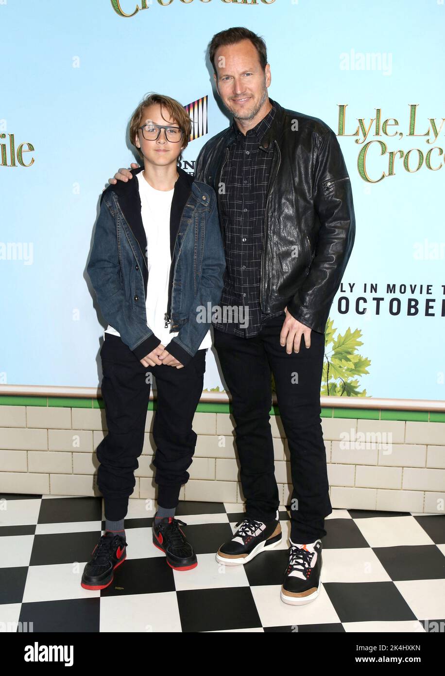 New York City, USA. 02nd Oct, 2022. Patrick Wilson and son Kassian ...