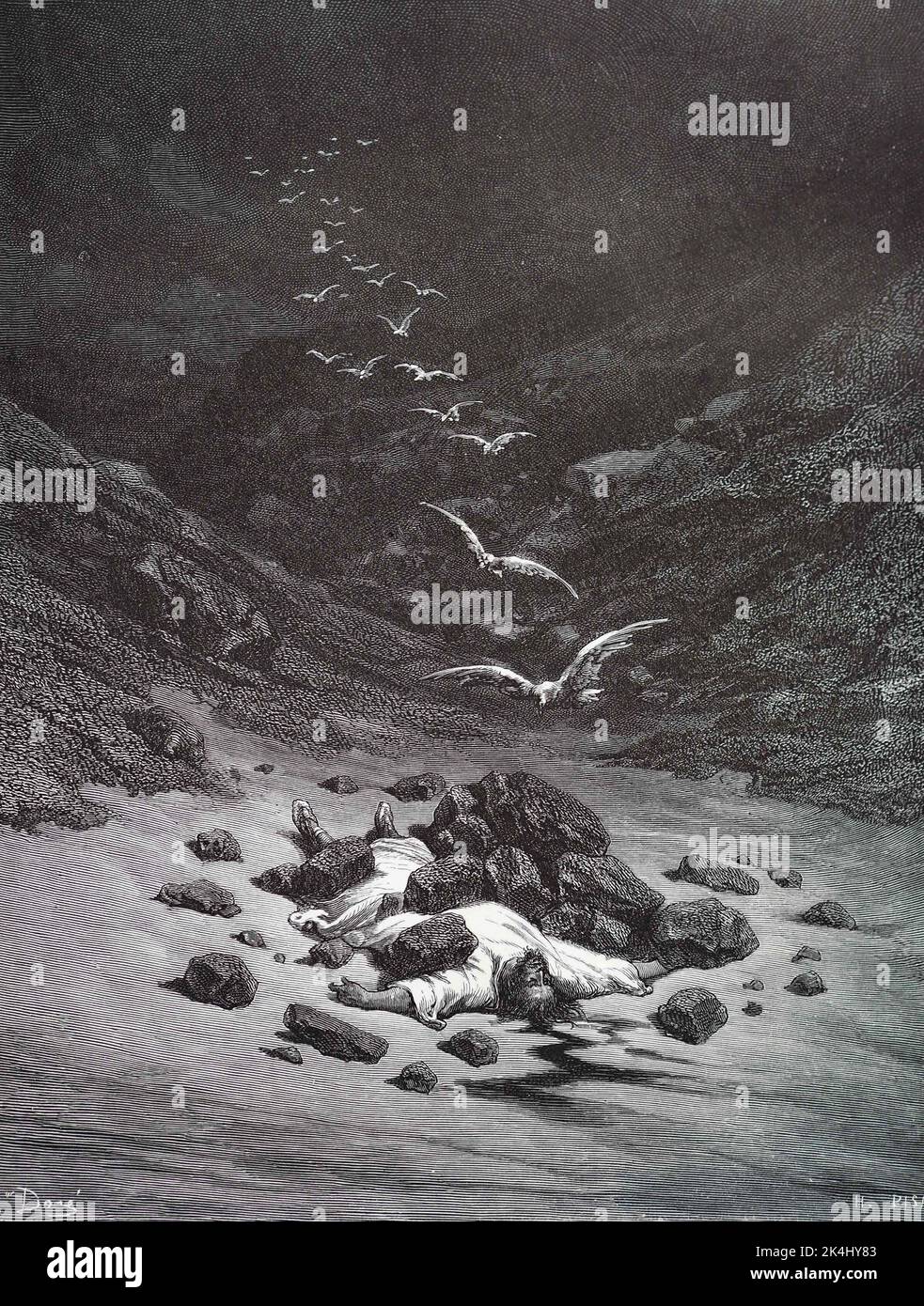 The Stoning of Achan. Illustration by Gustave Dore from the third ...