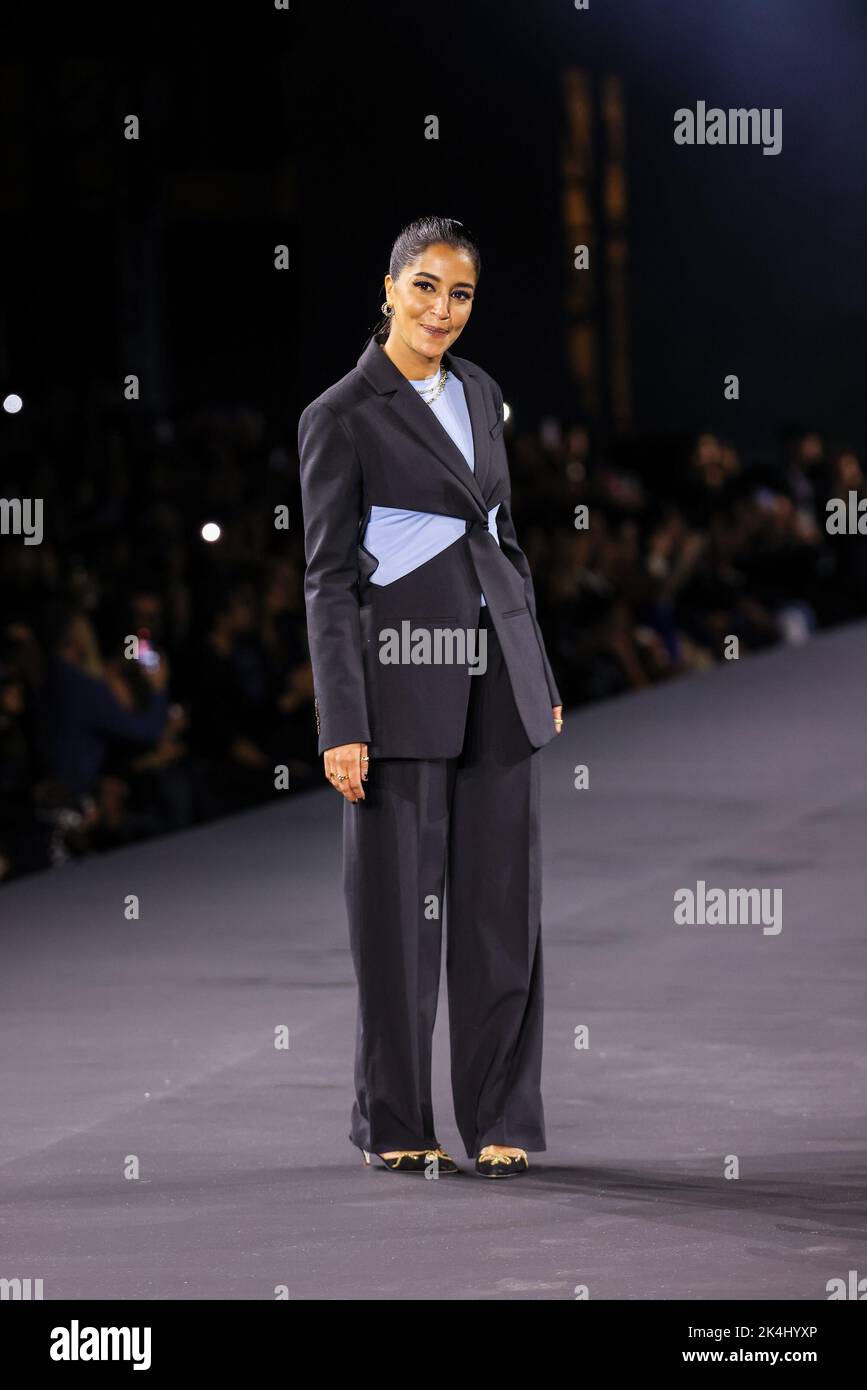 Leila Bekhti walks the runway of the Le Défilé L'Oréal during Paris ...