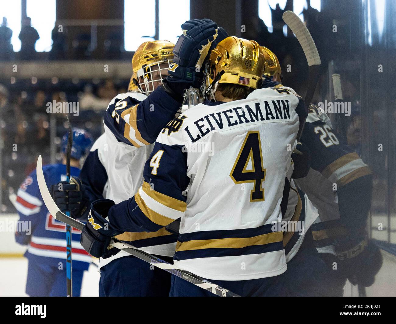 SOUTH BEND, IN - OCTOBER 02: Notre Dame Fighting Irish defenseman Nick ...