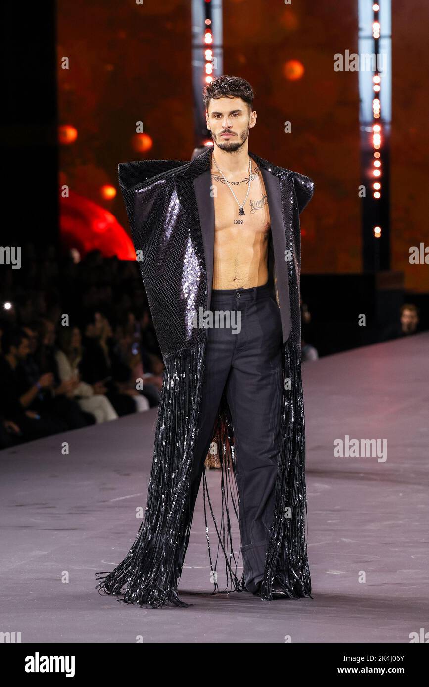 Baptiste Giabiconi walks the runway of the Le Défilé L'Oréal during ...