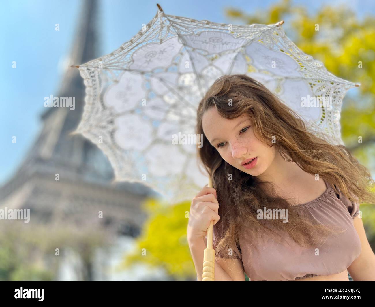 Beautiful Girl In The Rain