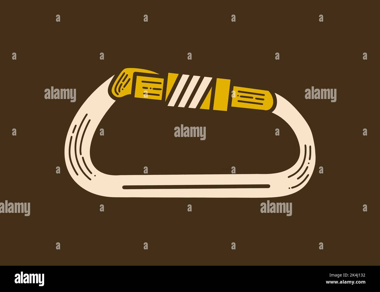 Carabiner and cord Stock Vector Images - Alamy