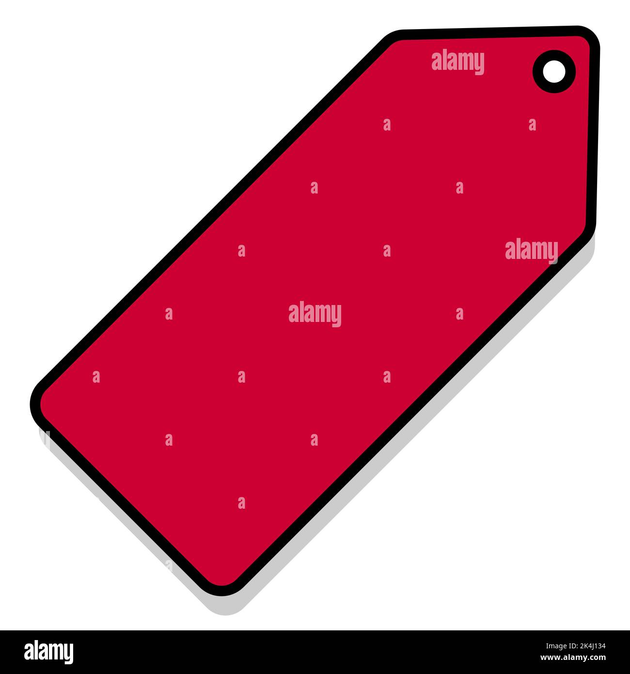 Pink discount tag on a white background. Flat vector illustration Stock ...