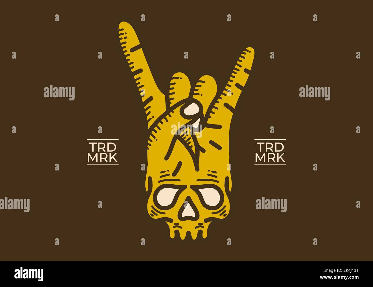 Death hand rock roll Stock Vector Images - Alamy