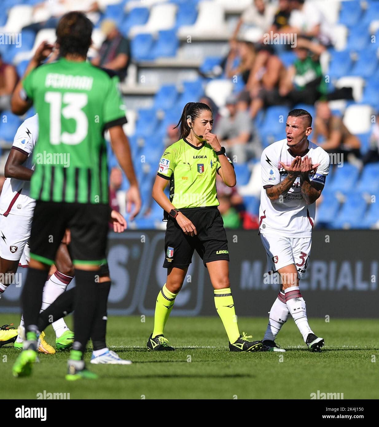Reggio Emilia, Italy. 2nd Oct, 2022. Referee Maria Sole Ferrieri Caputi ...