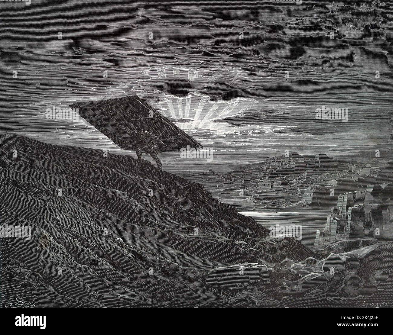 Samson excavates che Chore from Gasa (Gaza). Illustration by Gustave ...