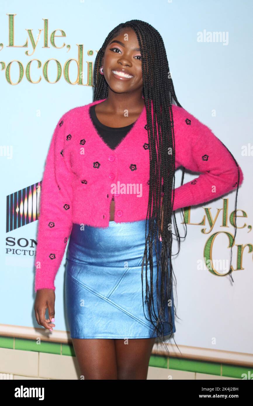 New York, NY, USA. 02nd Oct, 2022. Lyric Hurd at "Lyle, Lyle, Crocodile ...