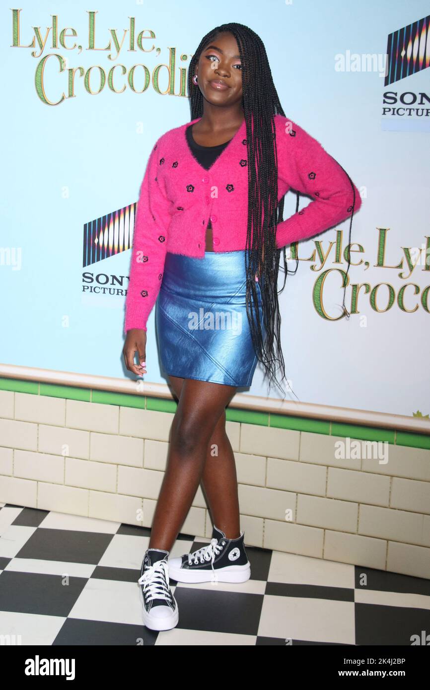 New York, NY, USA. 02nd Oct, 2022. Lyric Hurd at "Lyle, Lyle, Crocodile ...