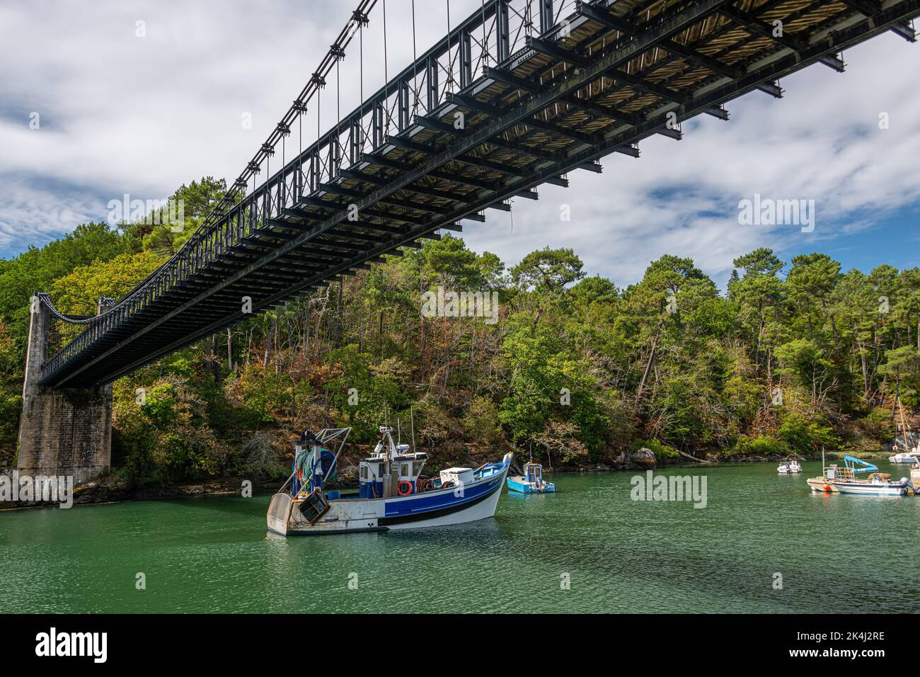The Bono suspension bridge, Year 1840, is one of the oldest bridges of ...