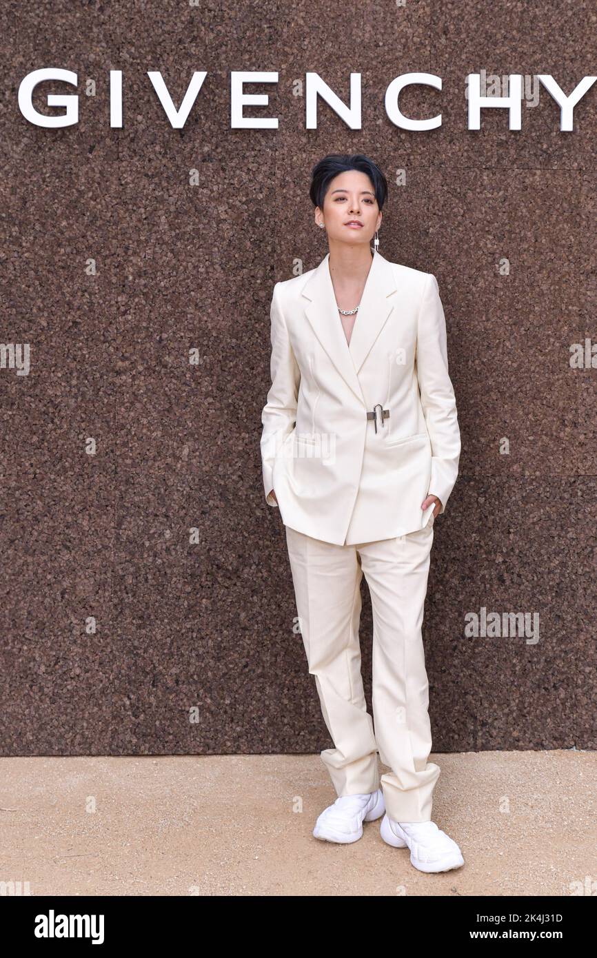 Amber Liu attends the Givenchy show as part of Paris Fashion Week Womenswear Spring Summer 2023 ...