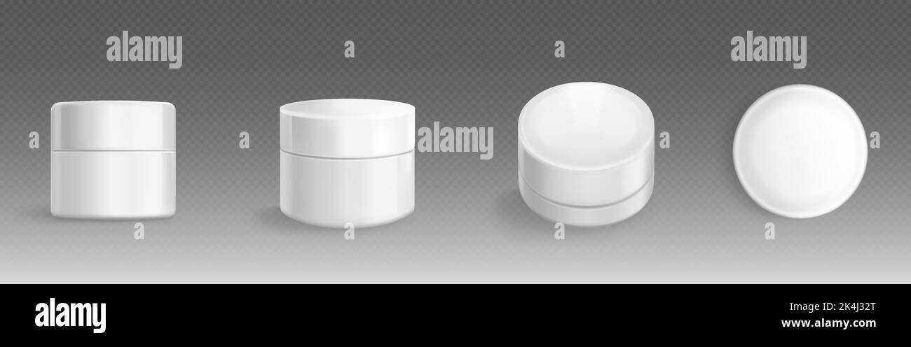 Cream jar, cosmetics package for face or skin care, cosmetic lotion ...