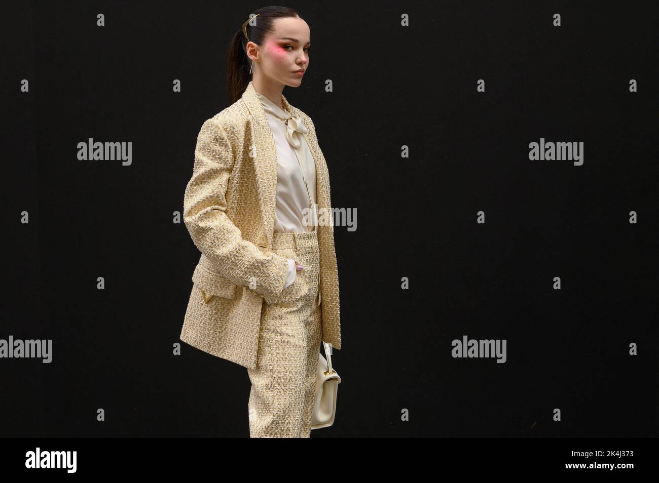 Dove Cameron attends the Valentino Womenswear Spring/Summer 2023 show as part of Paris Fashion ...