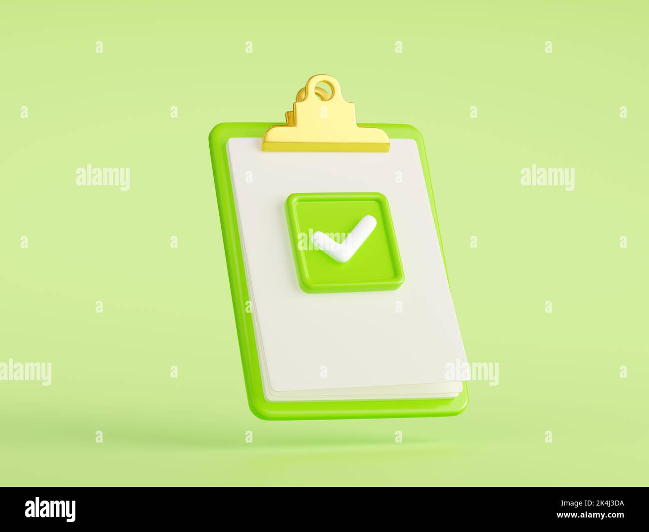 3D render of paper clipboard with green tick. Illustration of document ... 3D render of paper clipboard with green tick. Illustration of document ...