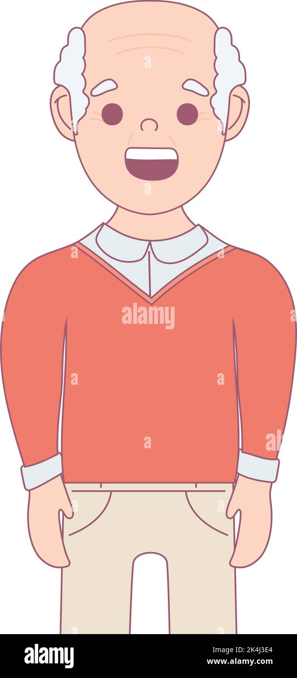 Portrait happy older man looking Stock Vector Images - Alamy