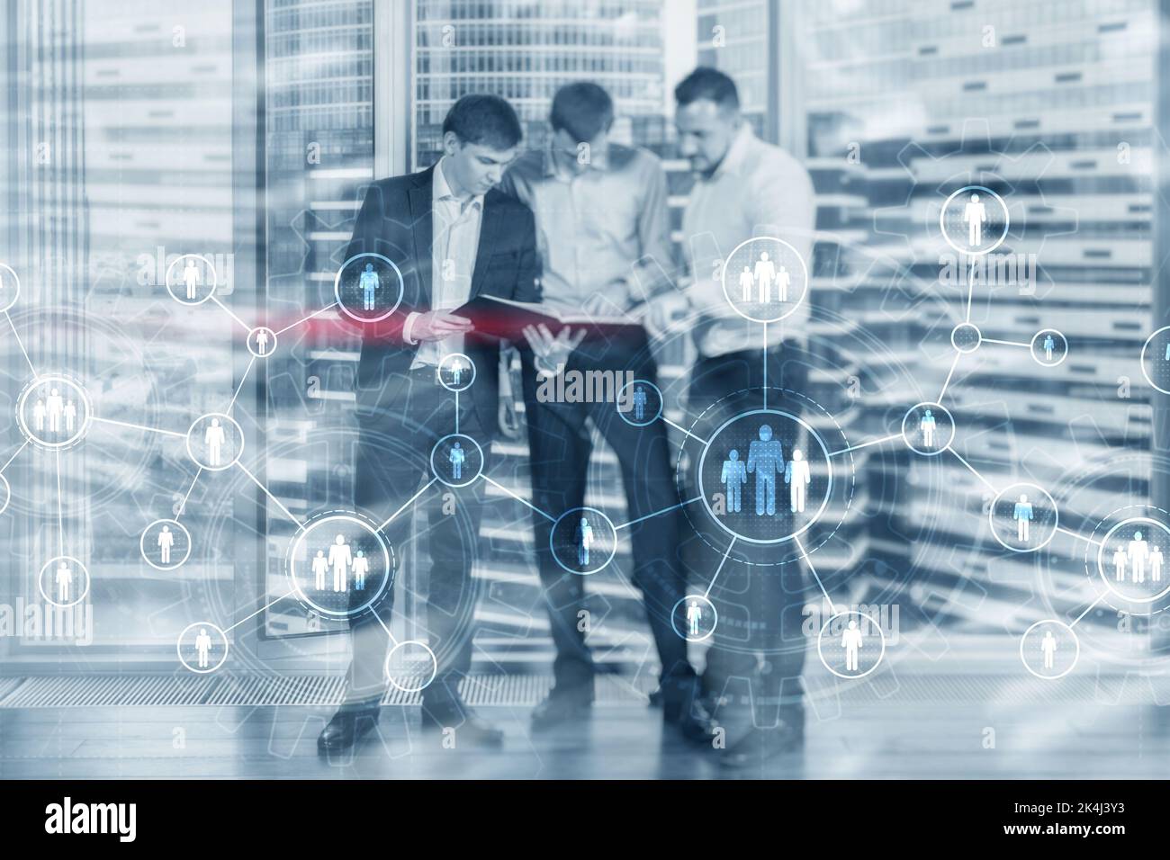 Gear Connection Concept and Human resources managemen on office ...