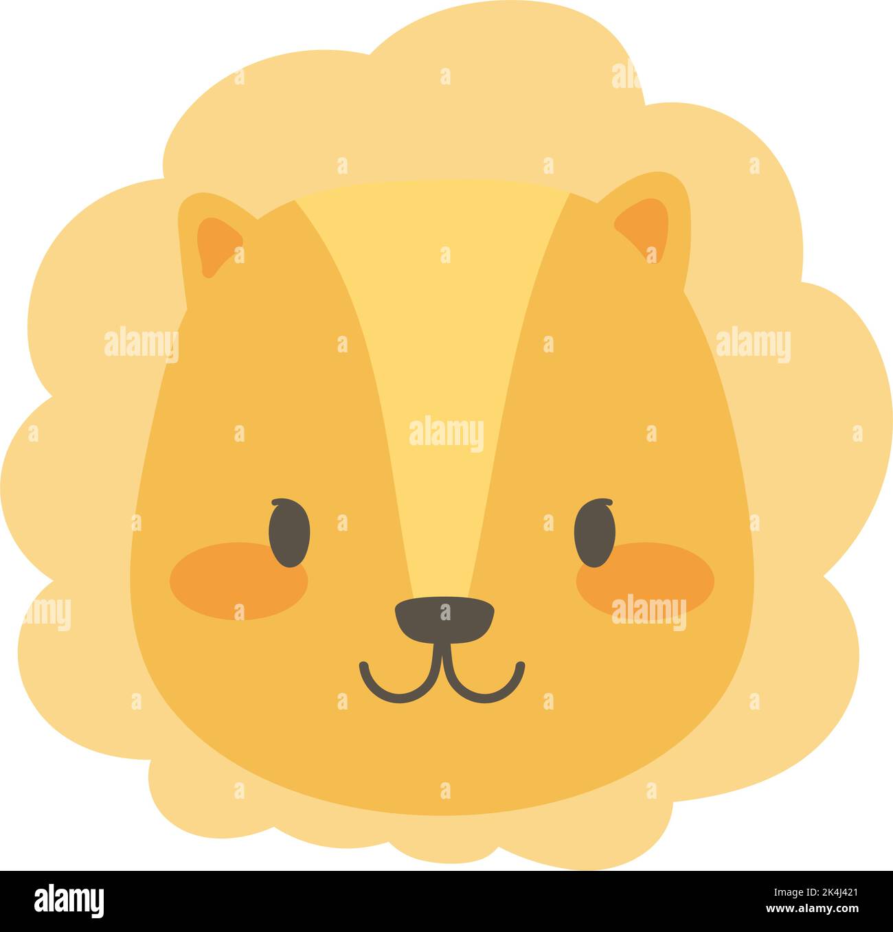 lion face cute animal Stock Vector Image & Art - Alamy