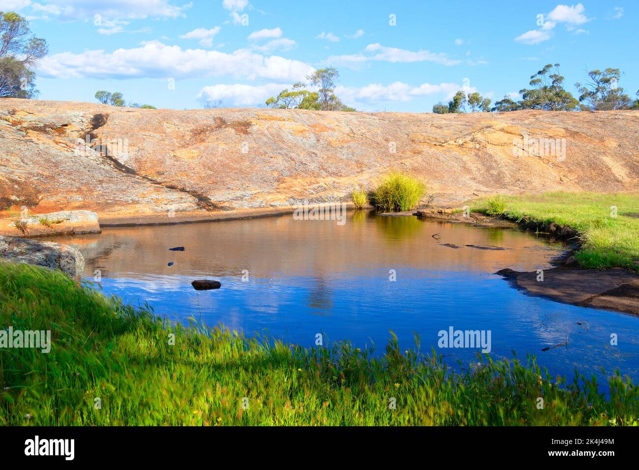 Petrudor Rocks and water hole and Granite Stone landscape, Dalwallinu ...
