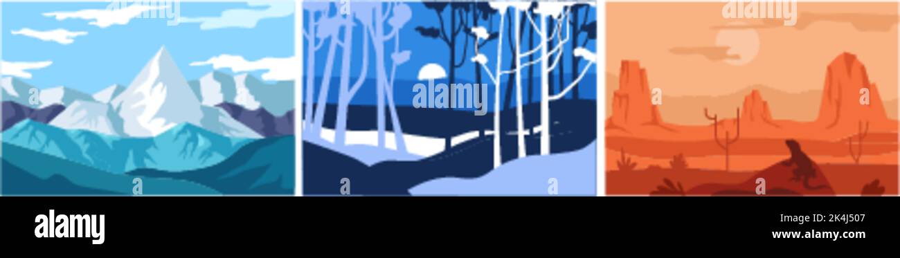 Cold desert mountains Stock Vector Images - Alamy