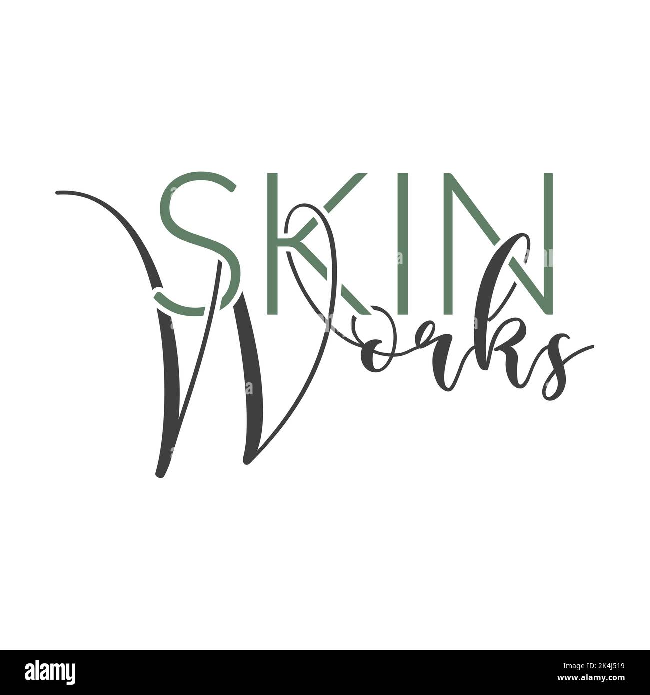 Skin Works text design vector illistration Stock Vector Image & Art - Alamy