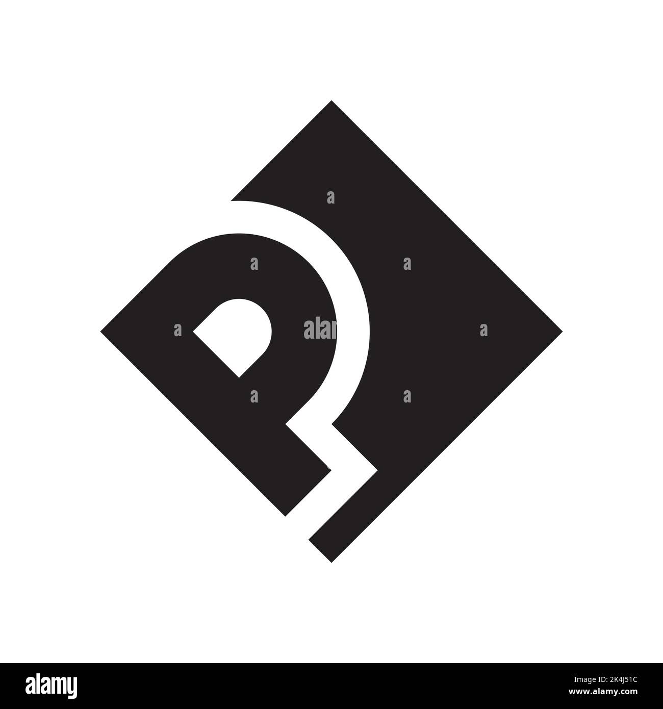 abstract letter P logo design vector isolated on white background Stock ...