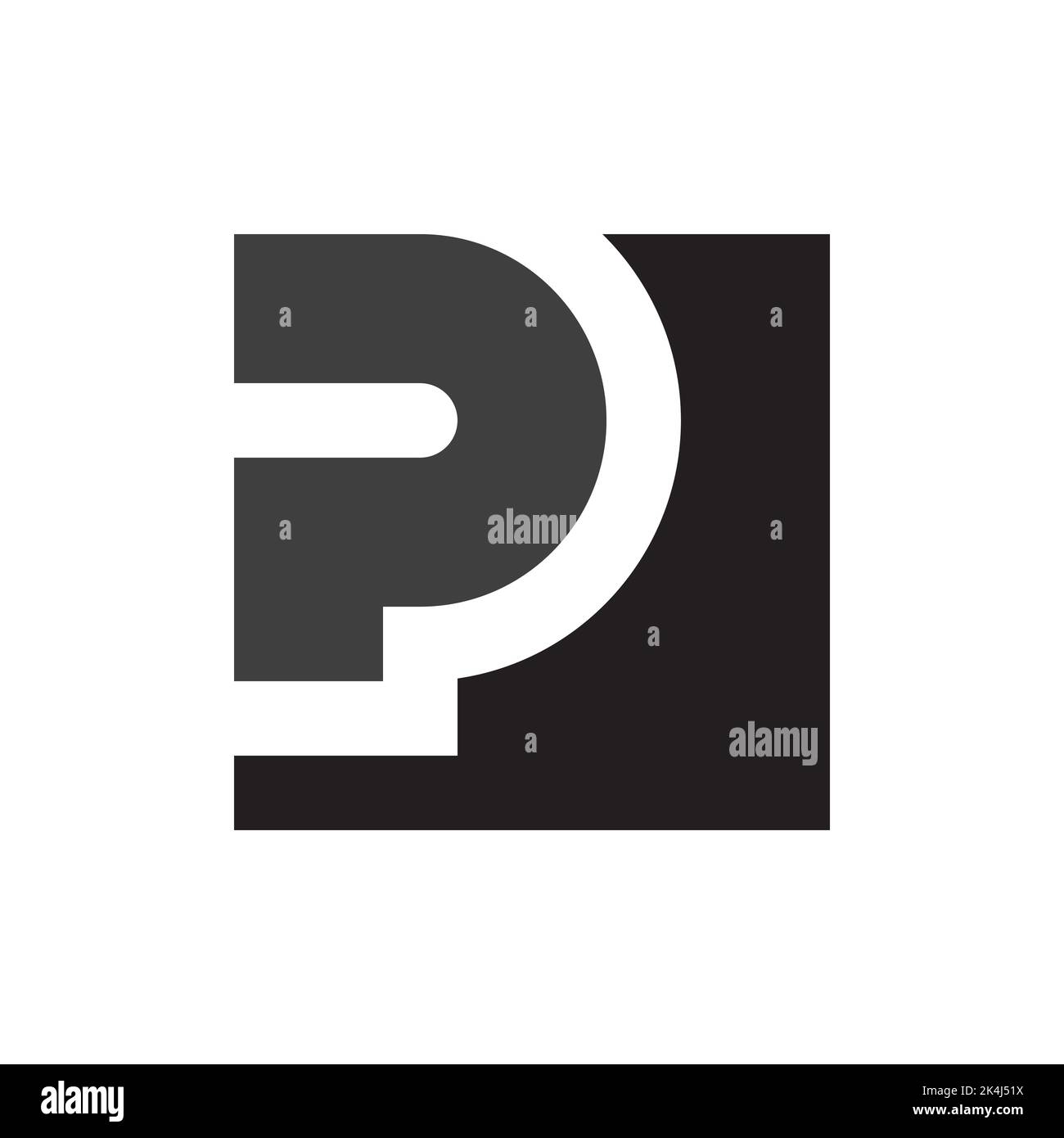 square abstract P logo design vector illustration Stock Vector Image ...